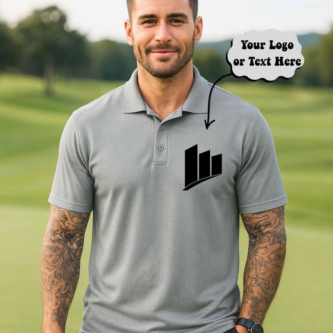 Custom Logo Polo T-shirt, Company Logo and Team Logo Shirt, Business ...