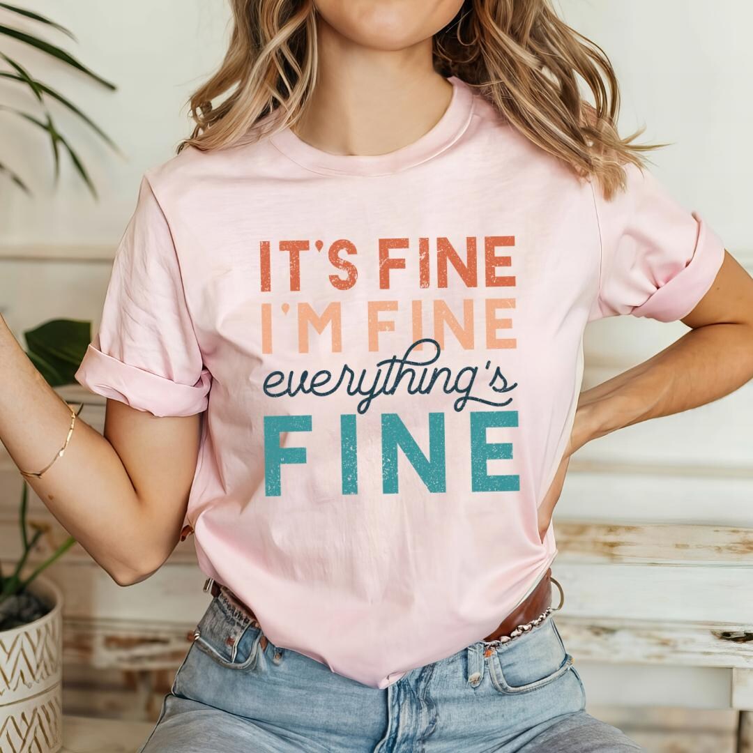 It's Fine I'm Fine Everything is Fine Shirt, Introvert Tee, Funny Shirt ...