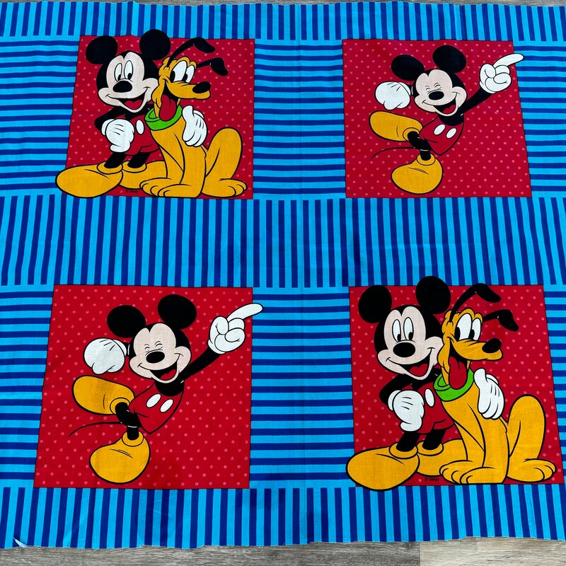 Mickey Mouse Fabric Panel - Etsy