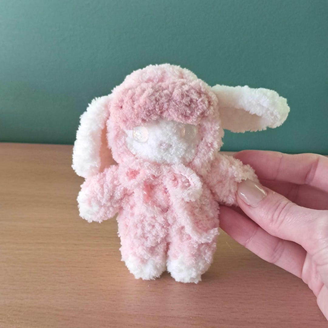 Cute Bunny Keychain Amigurumi Plushie Bag Charm Soft Gift Stuffie ...