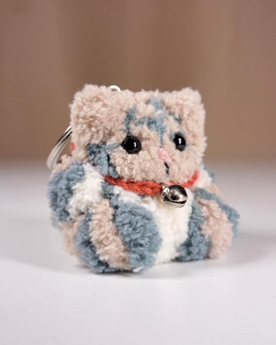Mini Kitten Keychain Soft Amigurumi Cat Plushie Bag Charm Fluffy ...
