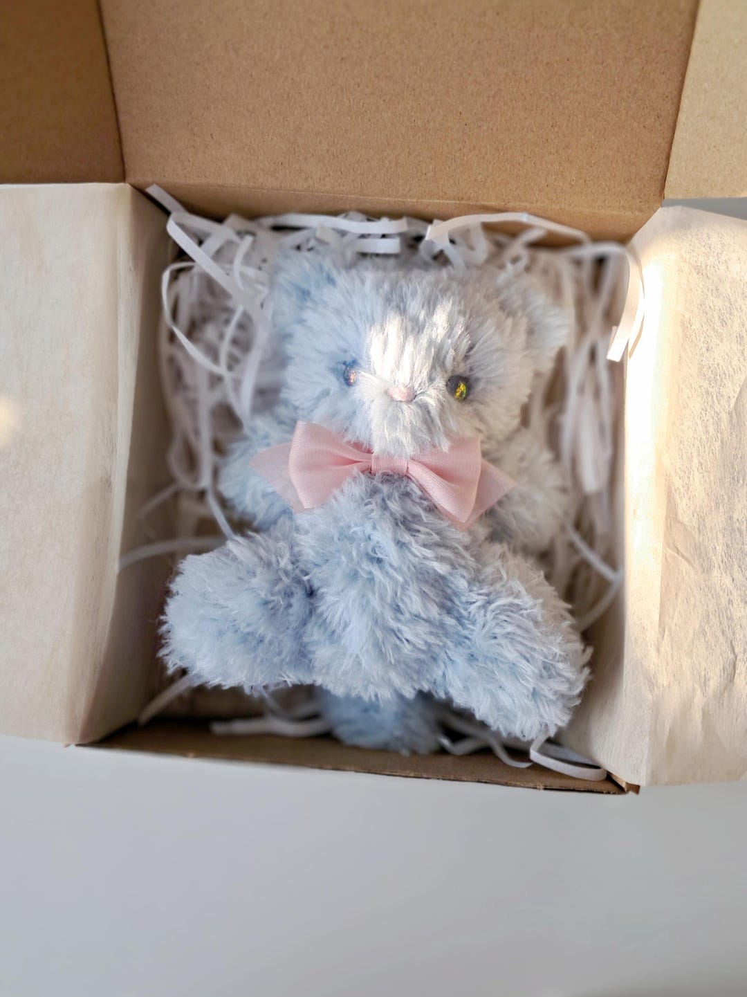 Handmade Amigurumi Pastel Blue Kitty Plushie Crochet Stuffie Small ...