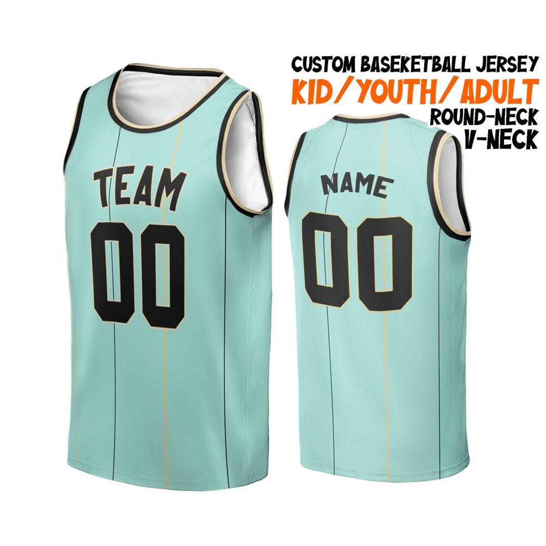 Personalized Basketball Jersey Team Name & Number Teal Basic, Game Day ...