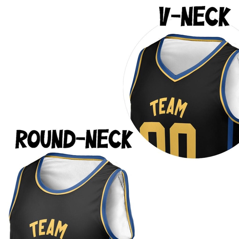 Personalized Basketball Jersey Team Name and Number Warrior Black and ...