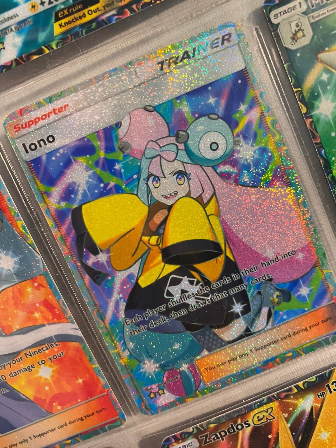 Iono Trainer Ex Shiny Pocket App Tcg High Quality Proxy Pokemon Card ...