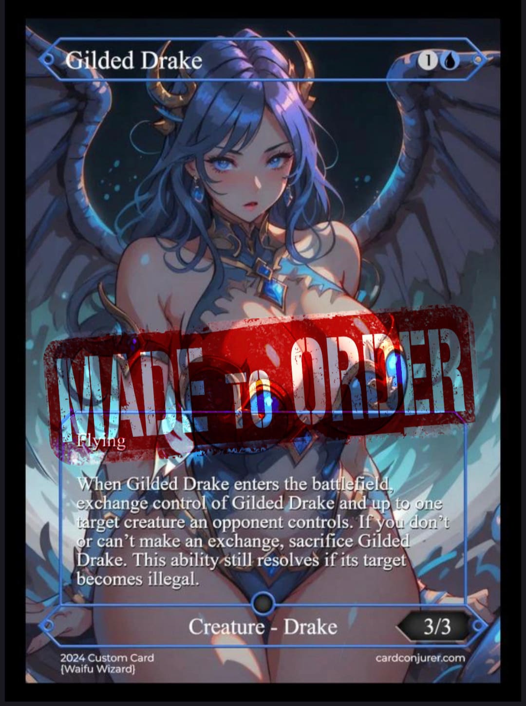 Gilded Drake Dragon Mtg Proxy Card Holographic - Etsy