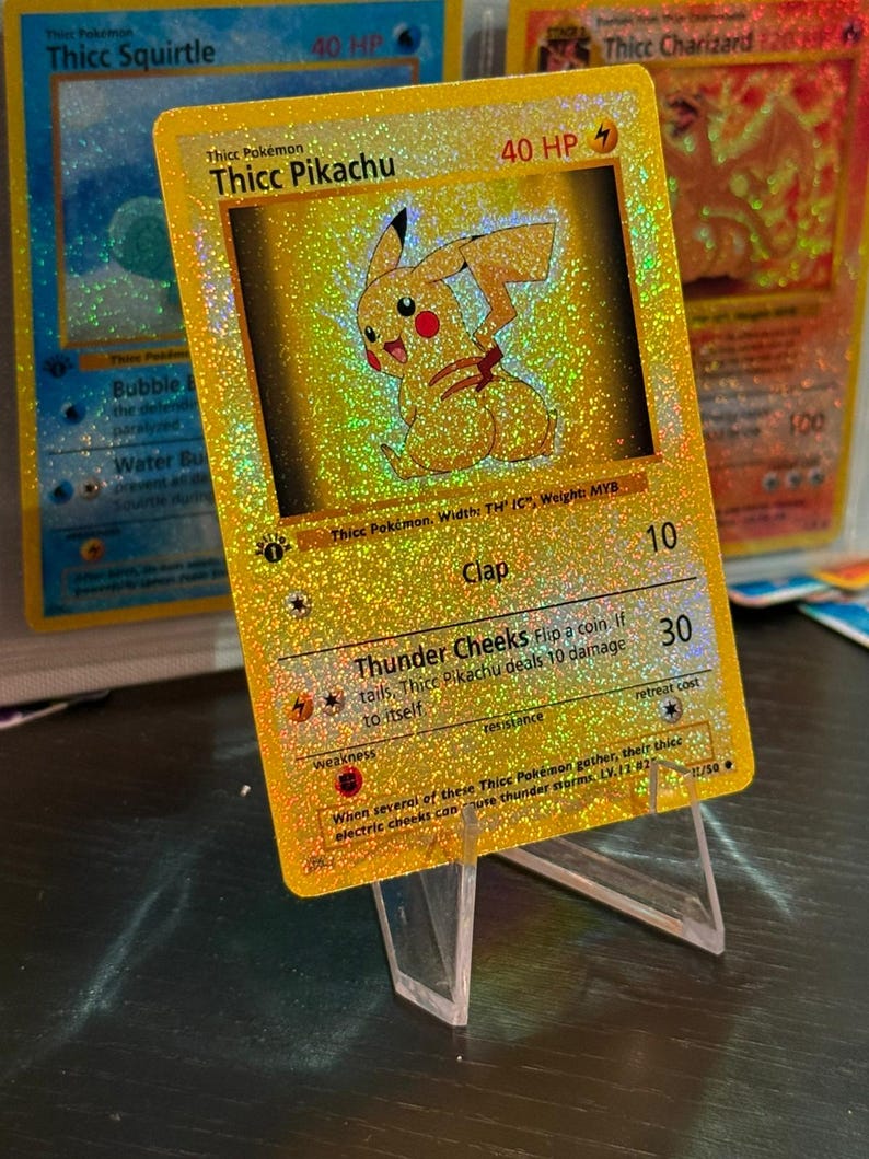 Fan-Art der Thicc-Pikachu-Karte - Etsy.de