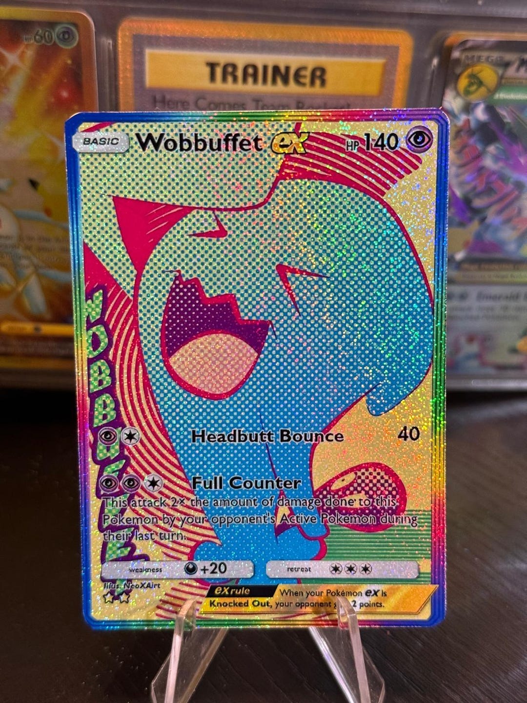 Wobbuffet Ex Pocket App Tcg High Quality Proxy Pokemon Card Custom Alternative Full Art Wisdom ...