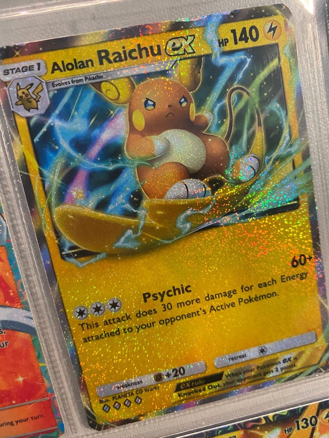 Alolan Raichu Ex Shiny Pocket App Tcg High Quality Proxy Pokemon Card ...