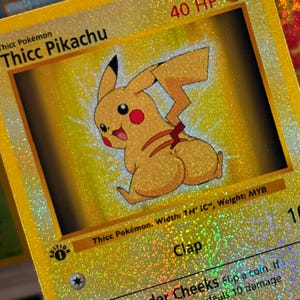 Thicc Pikachu Card Fan Art - Etsy