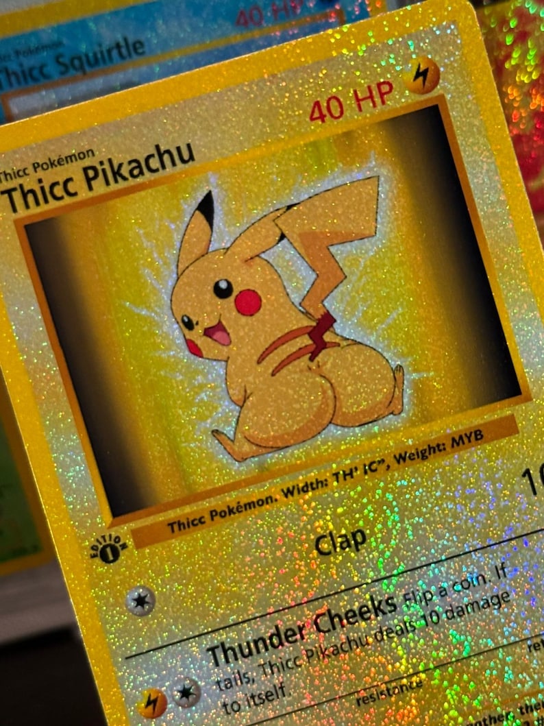 Thicc Pikachu Card Fan Art - Etsy