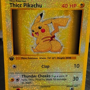Thicc Pikachu Card Fan Art - Etsy