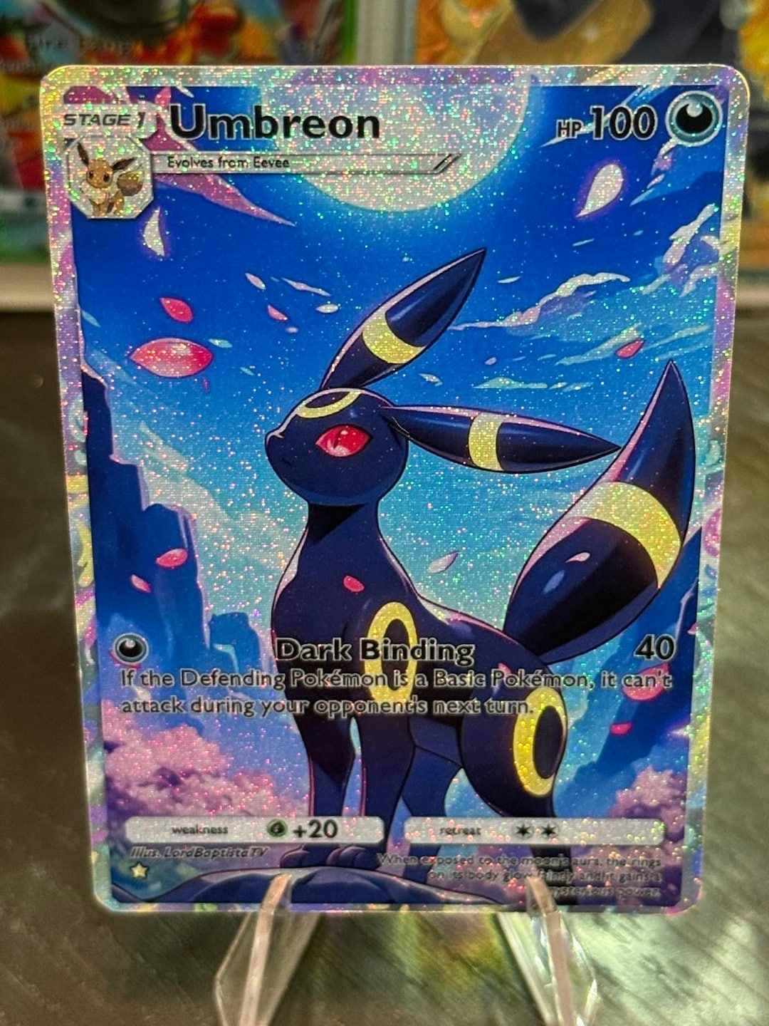 Umbreon Card Fan Art Set Eevee Grove - Etsy