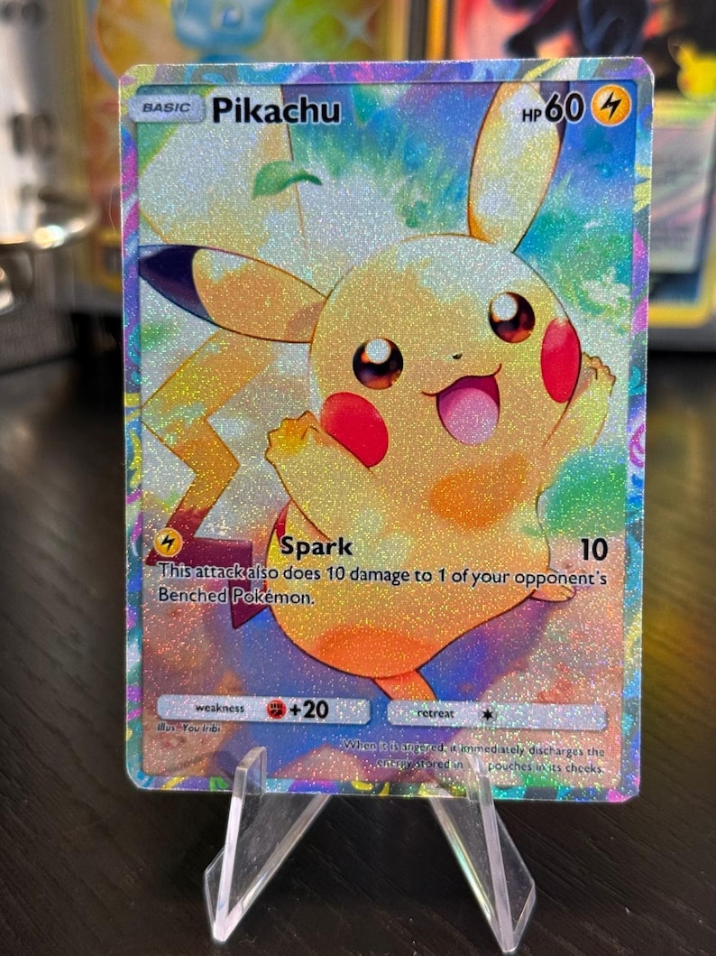 Pikachu Card Fan Art - Etsy
