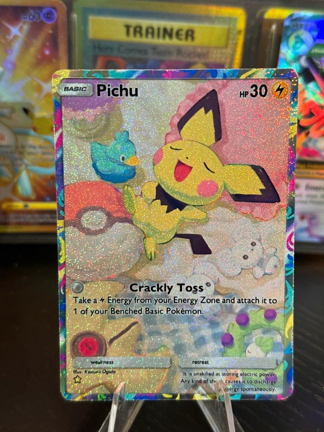 Pichu Ex Tcg High Quality Pokemon Card Custom Alternative Full Art ...