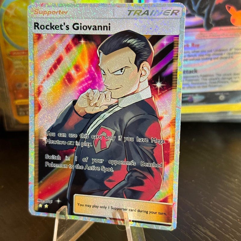 Giovanni Mewtwo Card - Etsy