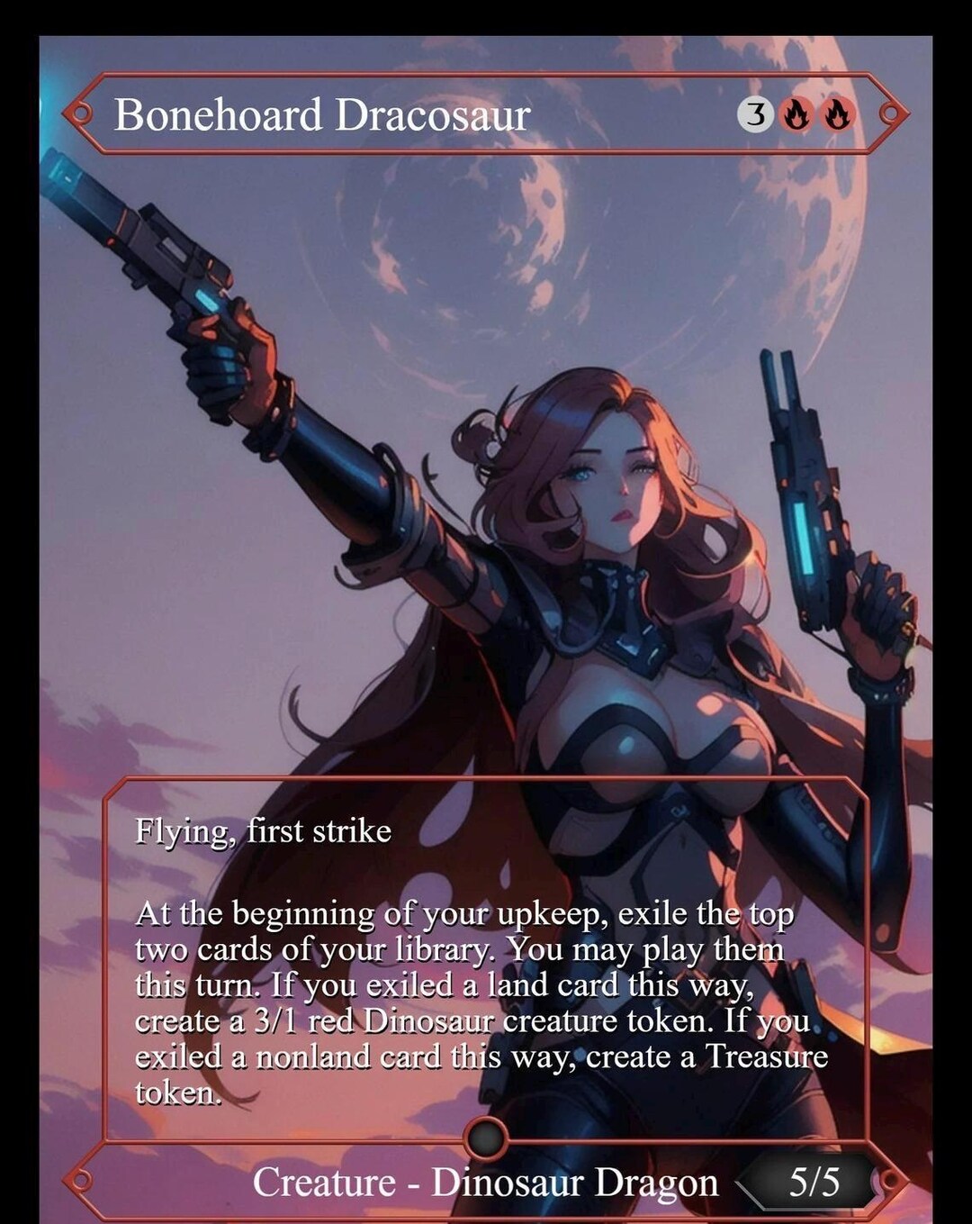 Bonehoard Dracosaur Mtg Proxy Card Holographic - Etsy