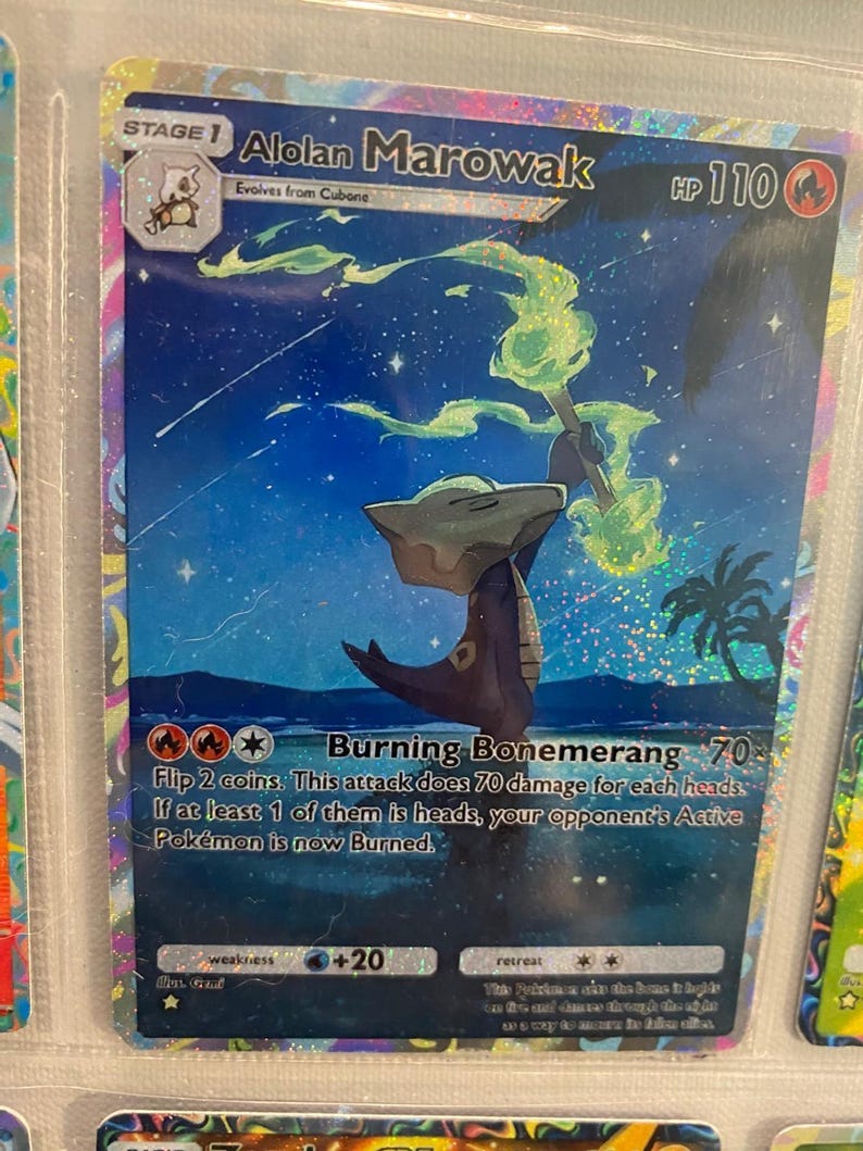 Alolan Marowak Card Fan Art - Etsy