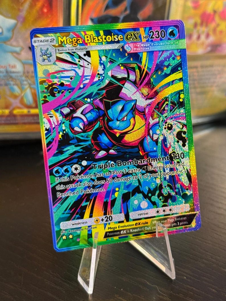 Mega Blastoise Card Fan Art - Etsy
