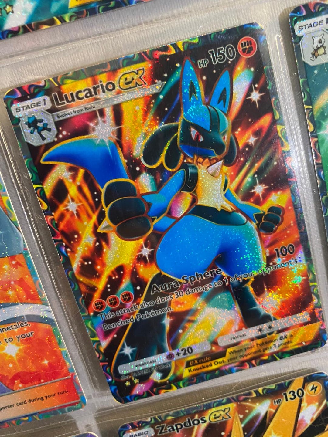 Lucario Ex Shiny Pocket App Tcg High Quality Proxy Pokemon Card Custom ...