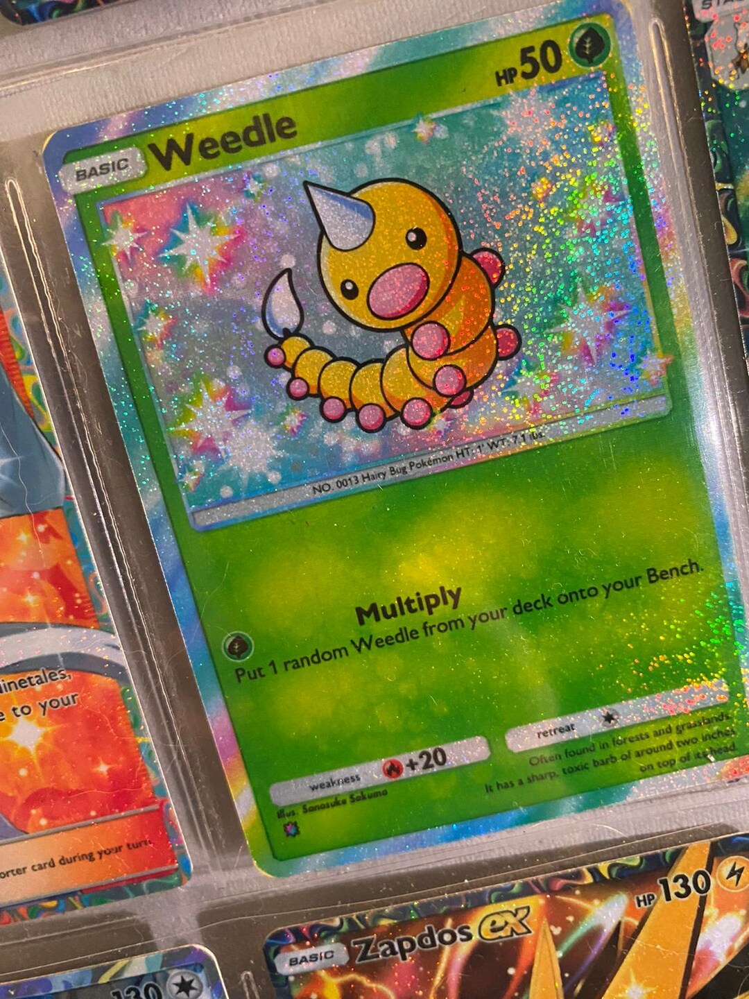 Weedle Ex Shiny Pocket App Tcg High Quality Proxy Pokemon Card Custom ...