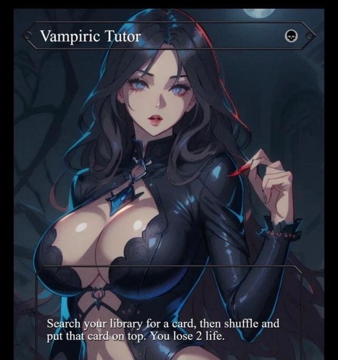 Vampiric Tutor Mtg Proxy Card Holographic - Etsy