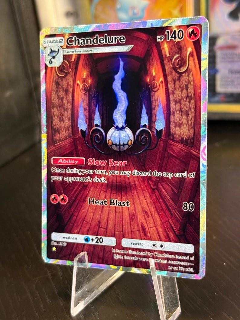 Chandelure Card Fan Art Etsy Uk
