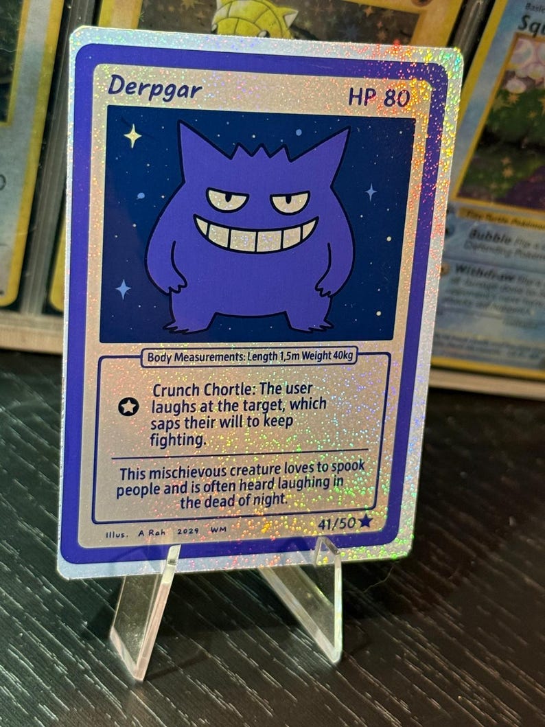 Gengar Card Fan Art - Etsy