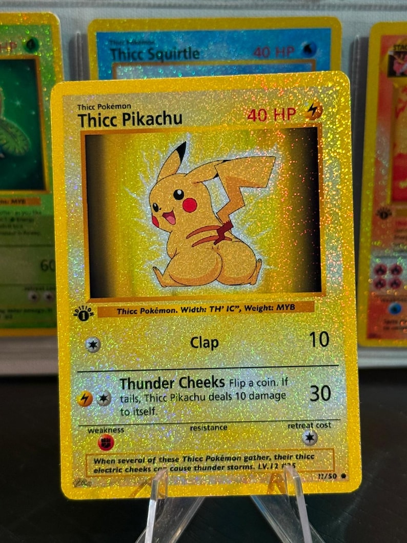 Thicc Pikachu Card Fan Art - Etsy