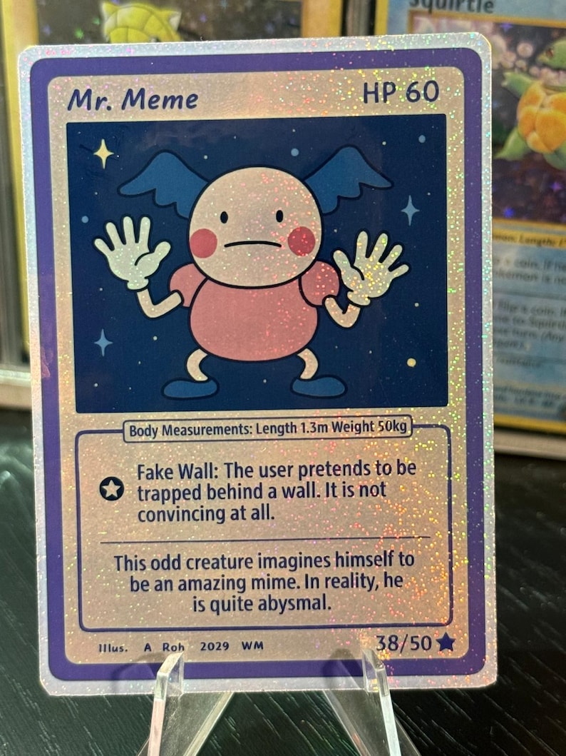 Mr. Mime Card Fan Art - Etsy