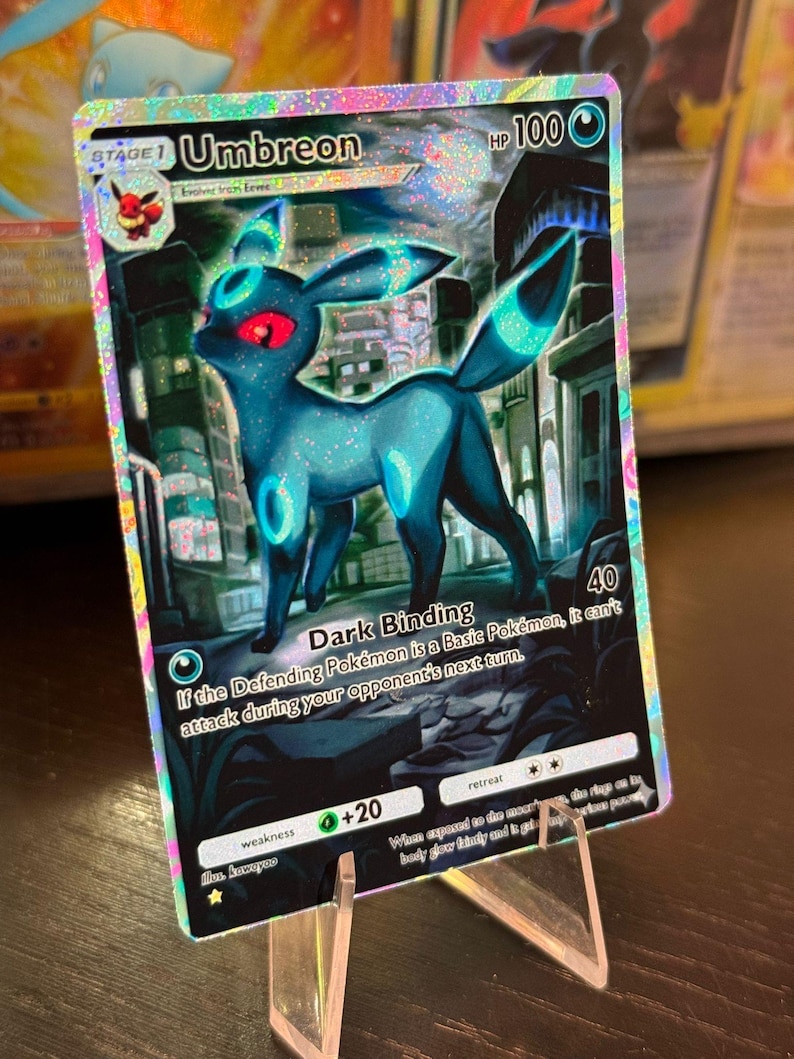 Umbreon Shiny Shining Card Fan Art - Etsy