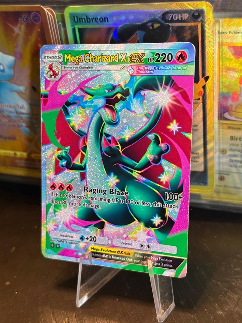 Mega Charizard Shining Shiny Card Fan Art - Etsy