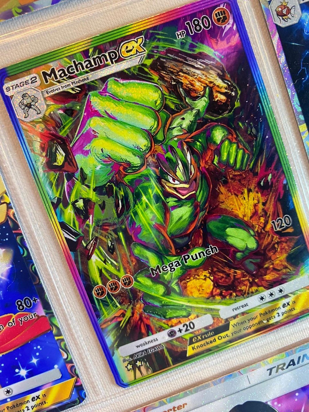 Machamp Shiny Shining Ex Pocket App Tcg High Quality Proxy Pokemon Card ...