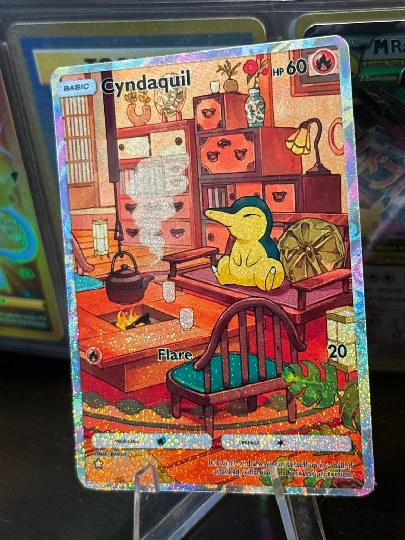 Cyndaquil Card Fan Art - Etsy