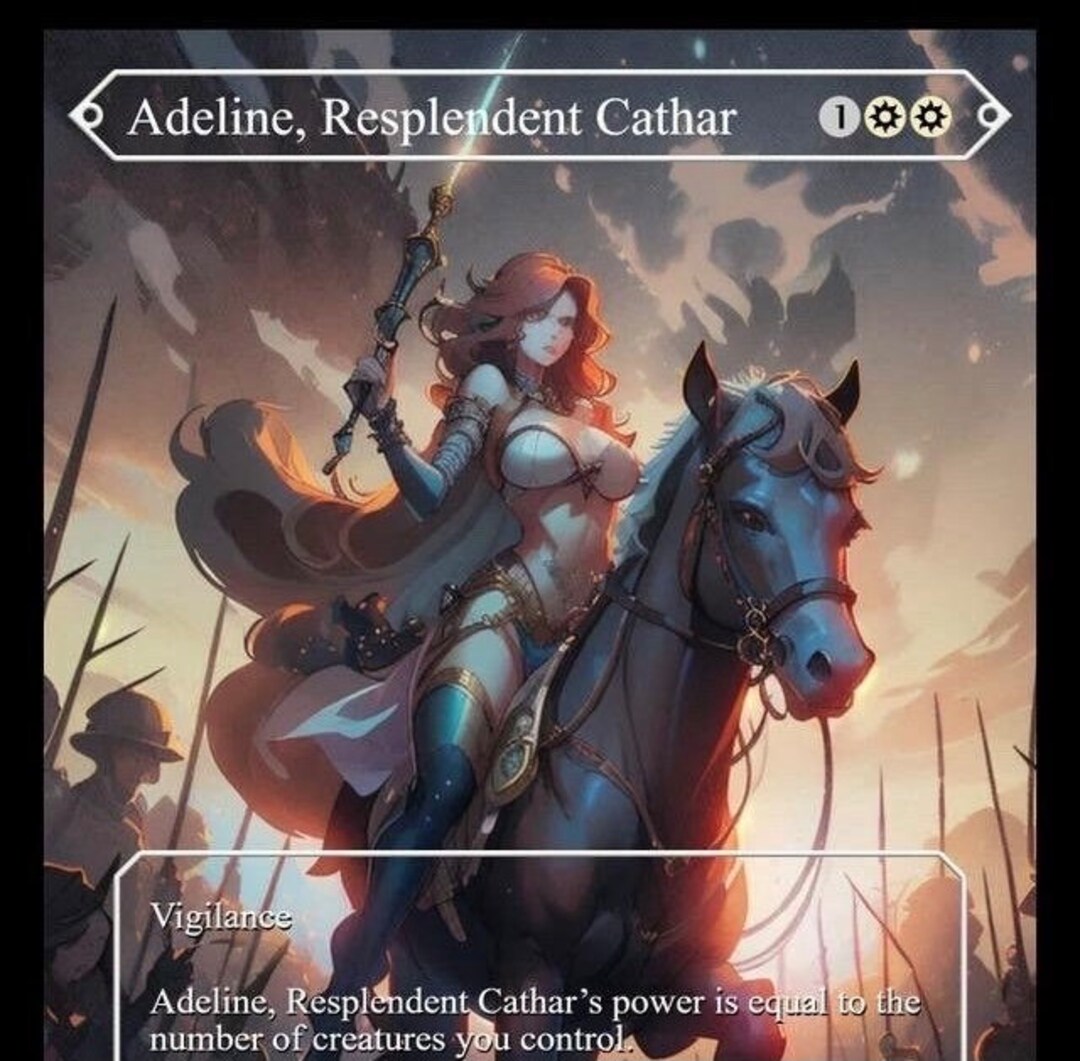 Adeline Resplendent Cathar Mtg Proxy Card Holographic - Etsy