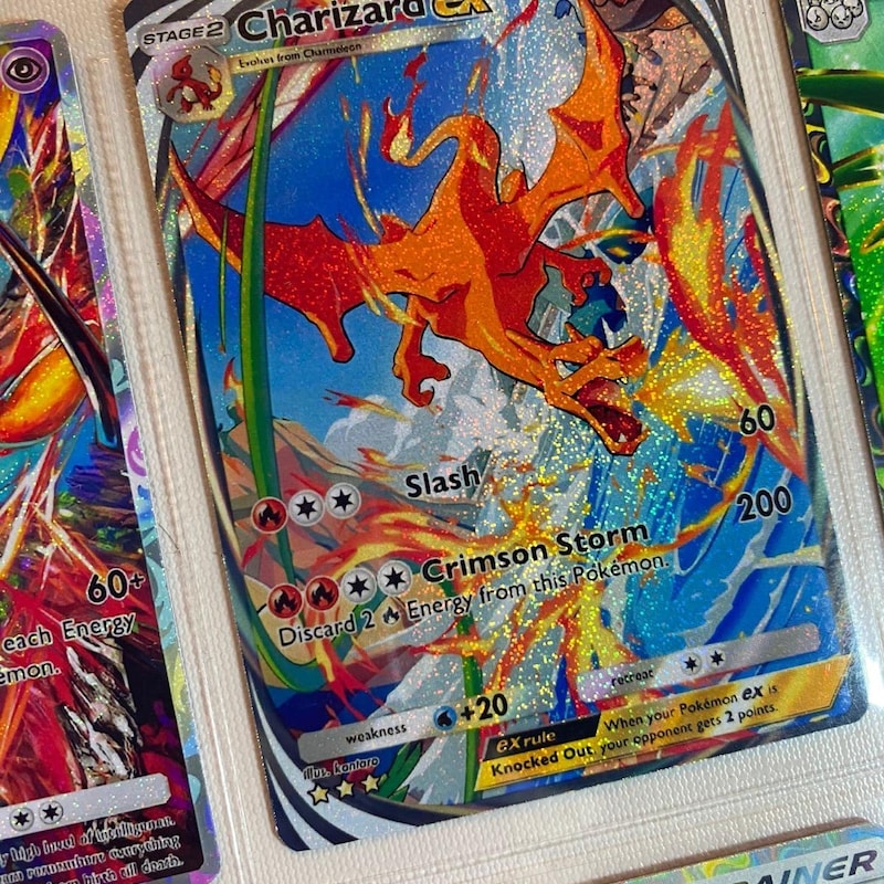 Charizard Ex Card Full Art - Etsy