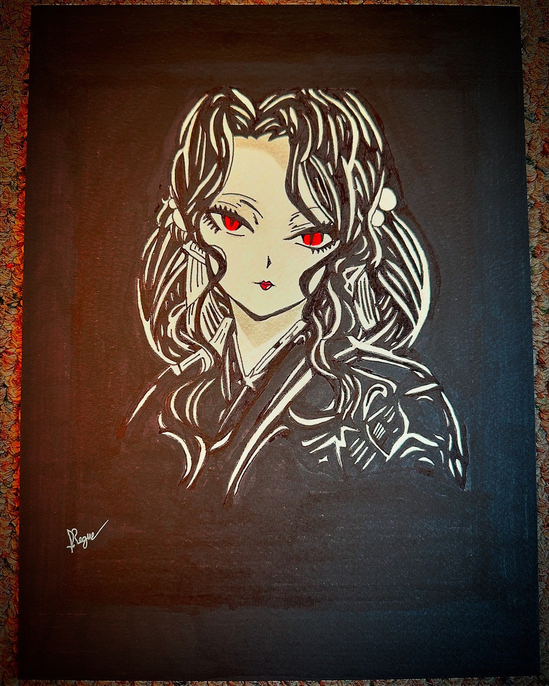 Lord Muzan From Demon Slayer Original Hand-drawn Art - Etsy