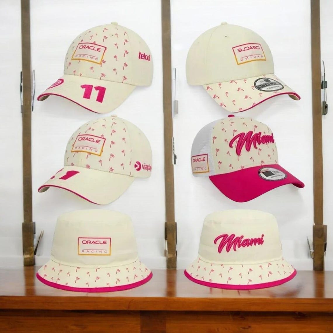 Oracle Racing Hat | Tan Pink Racing Hat | F1 Hat | Formula One Racing ...