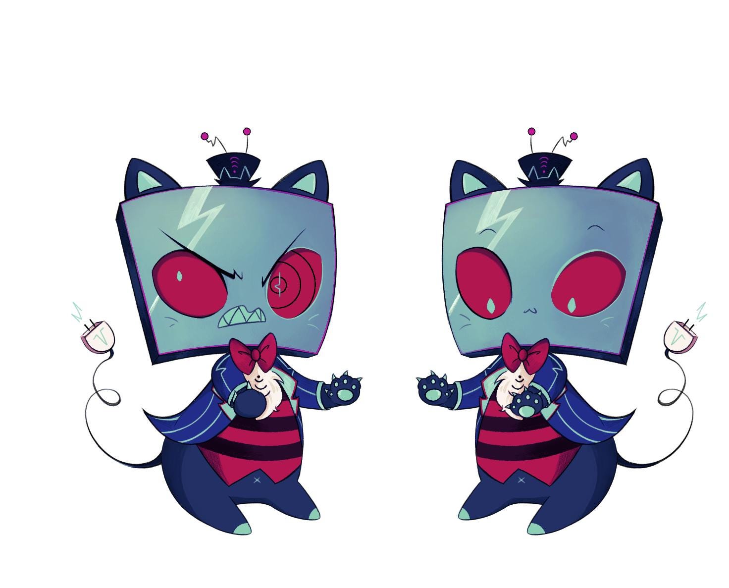 Hazbin Hotel Cat-vox Keychain - Etsy