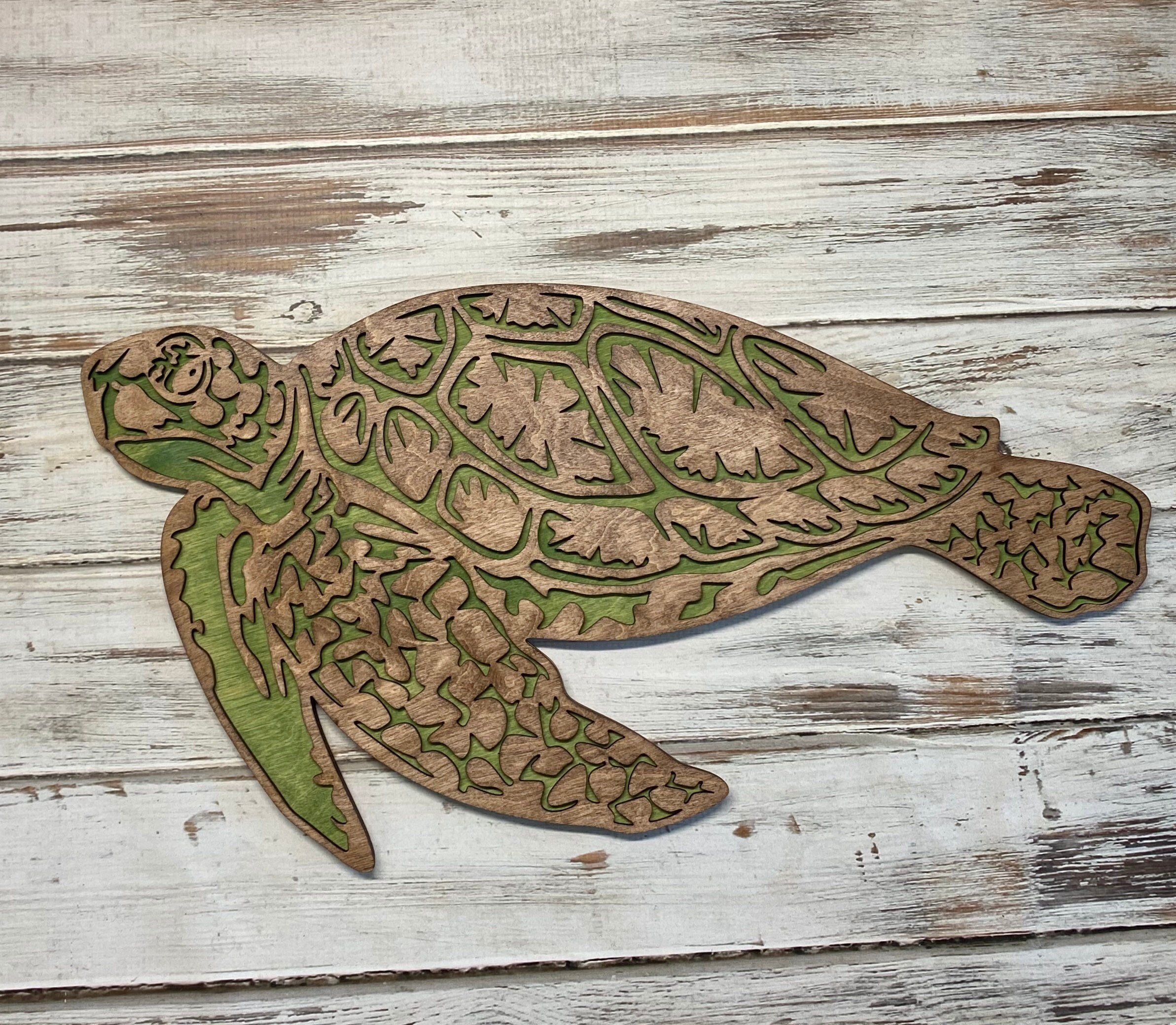Wooden Sea Turtle Wall Decor Ocean Wall Decor Beach House | Etsy