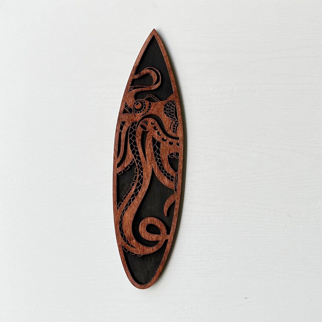 Octopus Surfboard Art. Hawaii Tako Surfboard Wall Decor. - Etsy