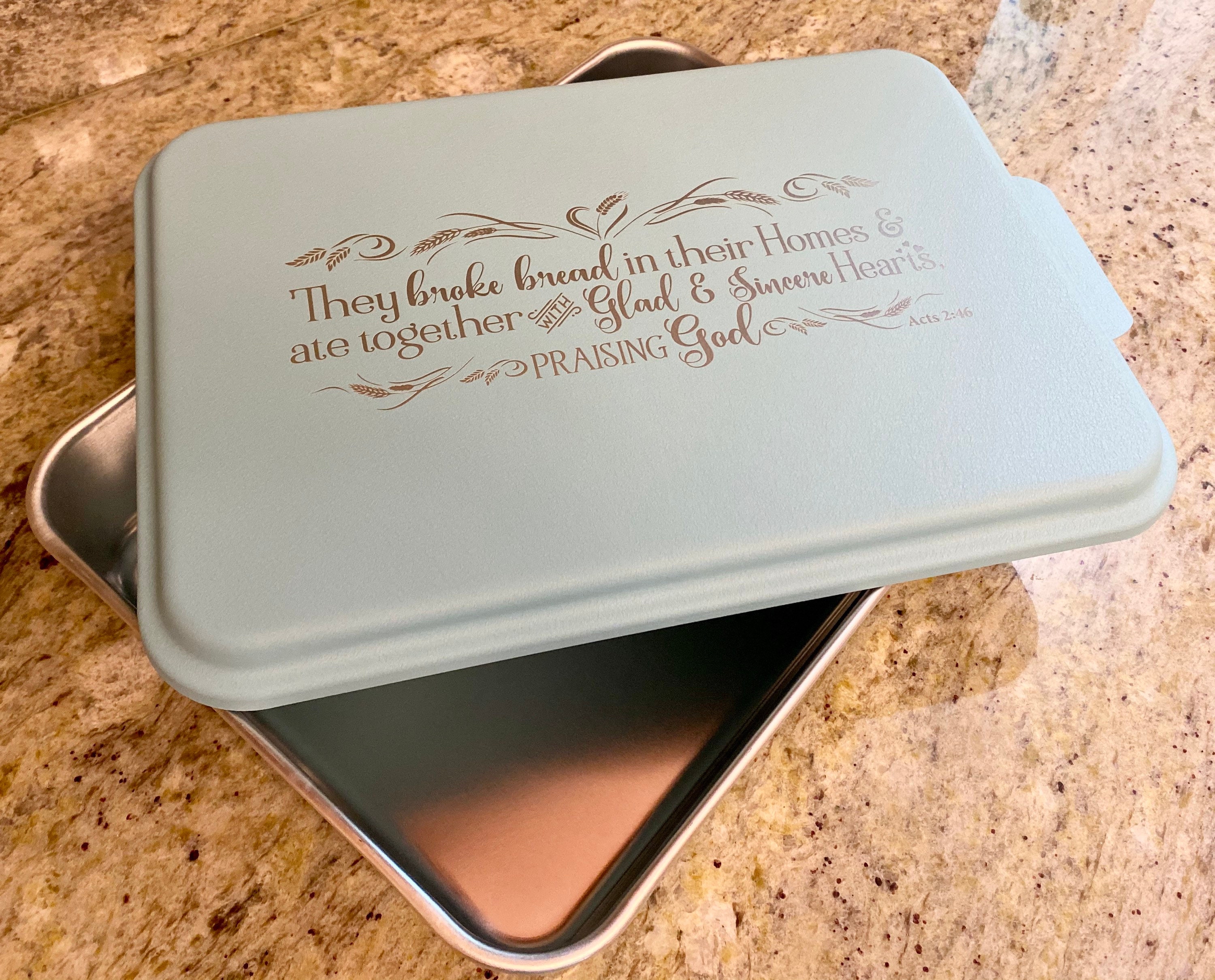 Engraved Cake Pan with Lid Custom Engraved Cake Pan Laser | Etsy