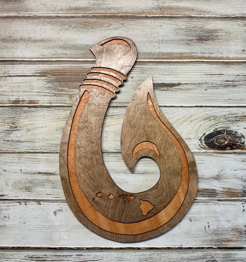 Hawaiian Islands Makau Fish Hook Wall Decor - Etsy