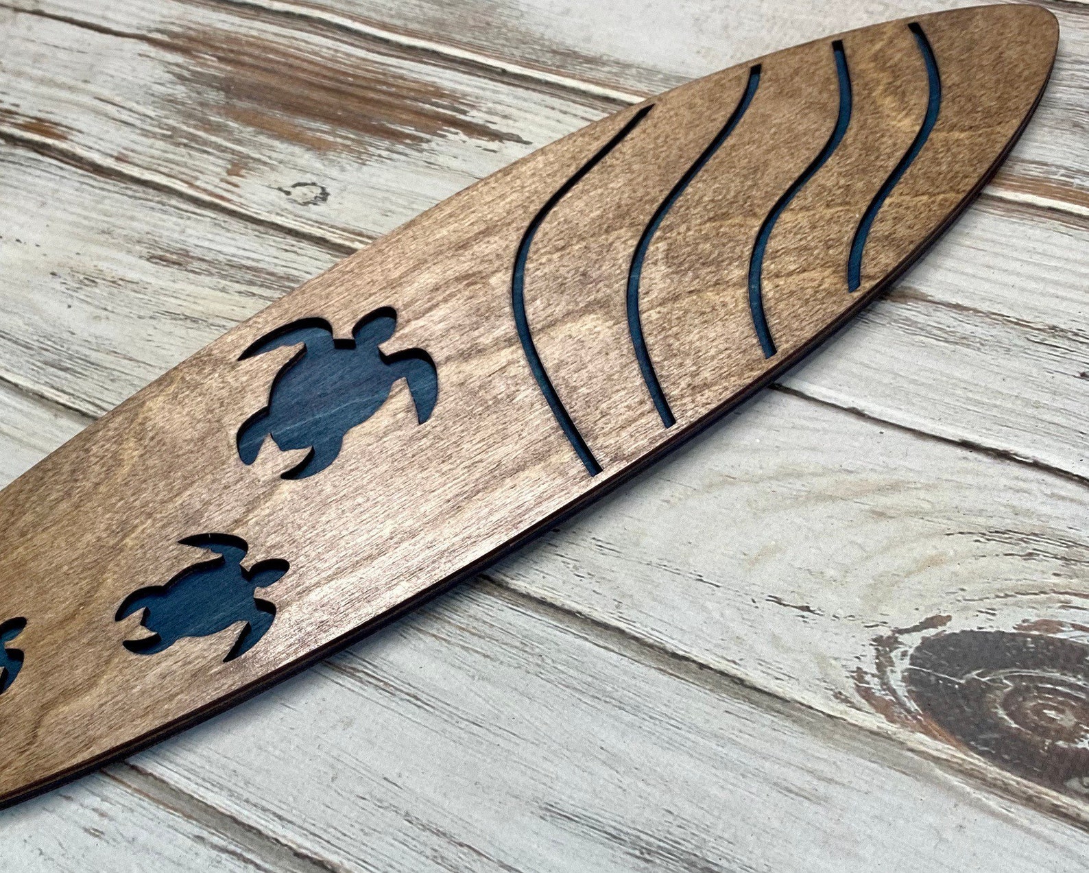 Sea Turtle and Waves Surfboard. Ocean Decor. Beach House | Etsy