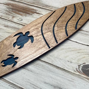 Sea Turtle and Waves Surfboard. Ocean Decor. Beach House Decor. - Etsy