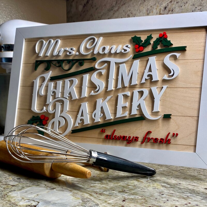 Mrs Claus Bakery Sign - Etsy