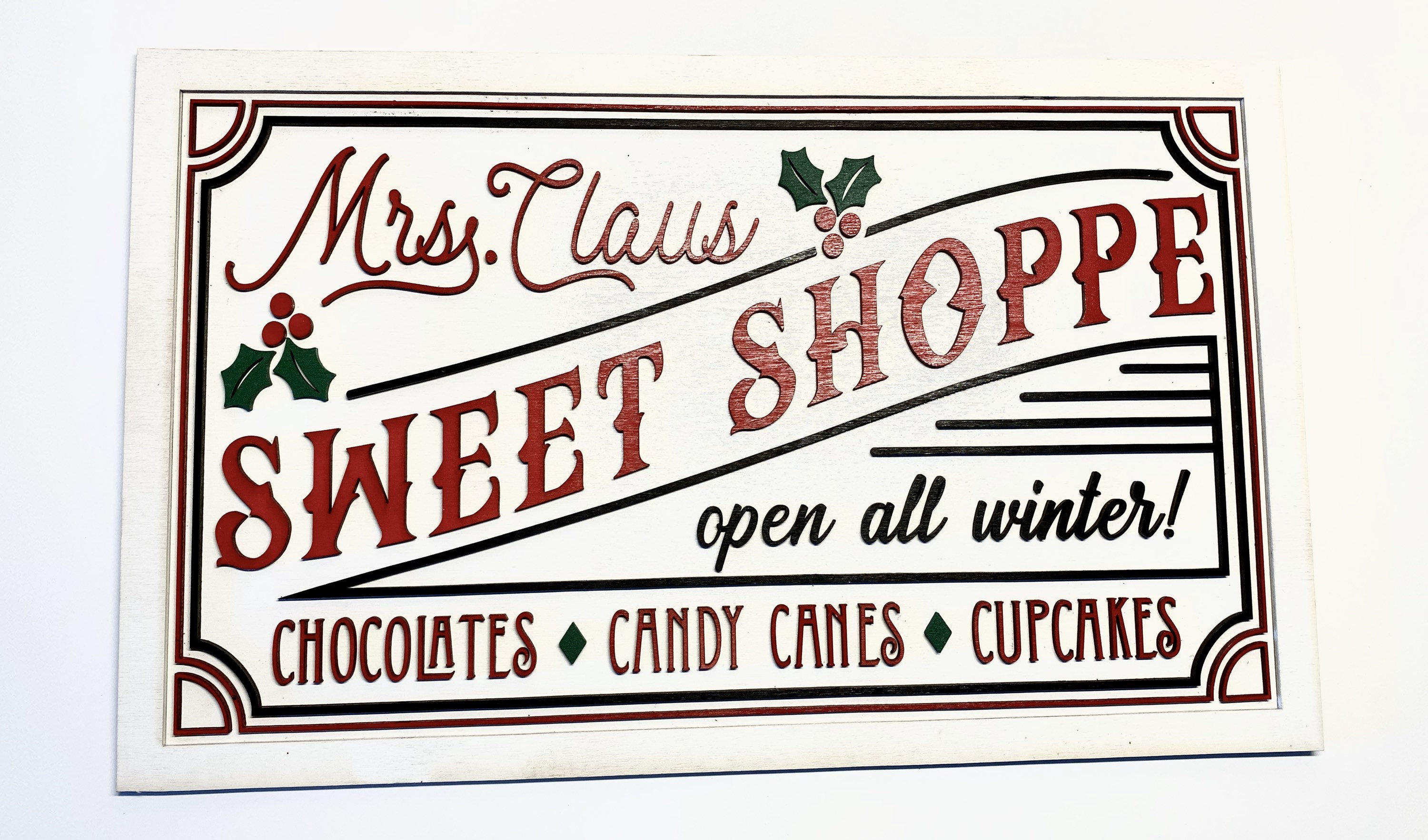 Christmas wall decor Mrs Claus sign holiday wall sign | Etsy