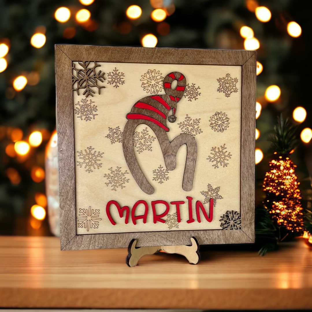 Elf Family Name Sign, Elf Christmas Sign, Whimsical Christmas Decor - Etsy