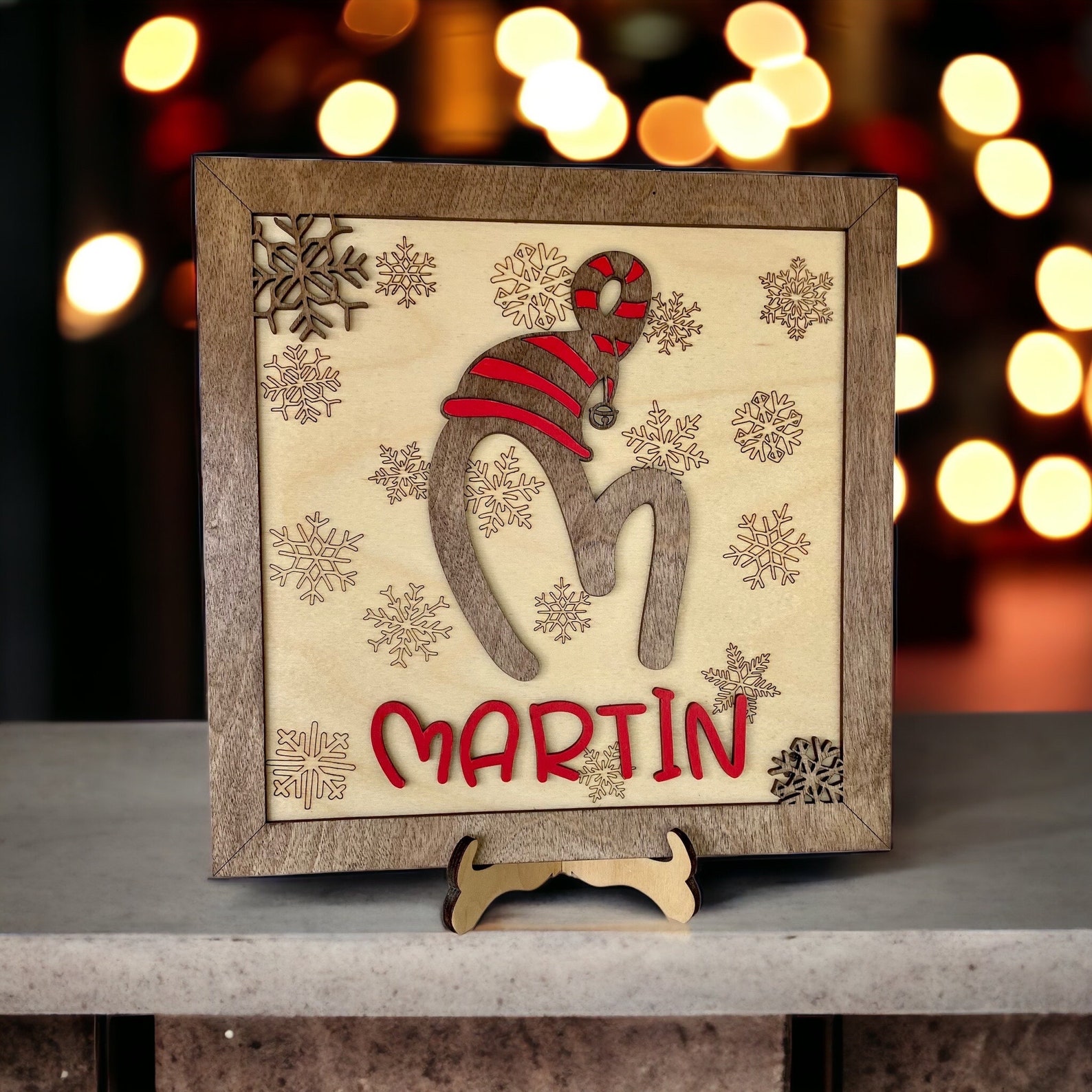 Elf Family Name Sign, Elf Christmas Sign, Whimsical Christmas Decor - Etsy