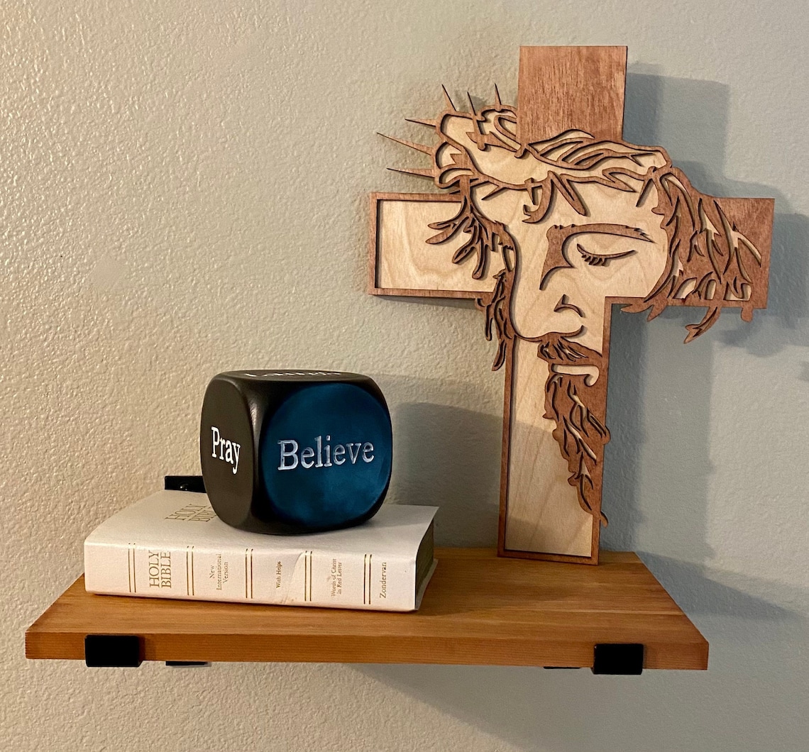 Two Layer Laser Cut Cross With Jesus Face. Cross With Jesus - Etsy
